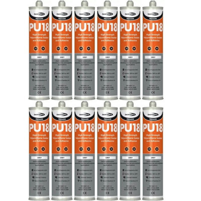 Bond it High Strength Polyurethane Adhesive & Sealant Grey 310ML x 12
