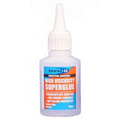 BOND IT HIgh Viscosity Super Glue Adhesive Clear Cyanoacrylate 50g HVC1650