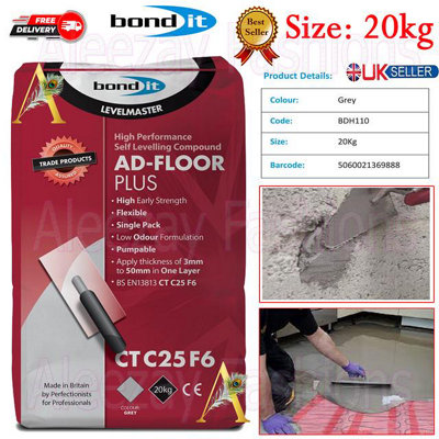 Bond It LEVELMASTER AD-FLOOR PLUS Self Level Leveling Compound 3-50mm ...