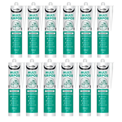Bond It Multi-Mate High Modulus Silicone Sealant, 12x Translucent 285ml ...