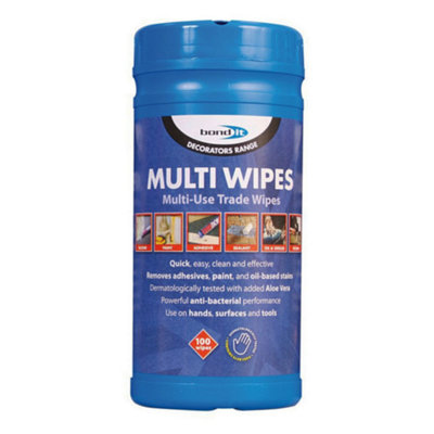 Bond It Multi Wipes Anti Bacterial Hand Wipes, 100 Wipes | DIY at B&Q