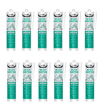 BOND IT MULTIMATE MULTI PURPOSE SILICONE SEALANT TRANSLUCENT - PACK OF 12
