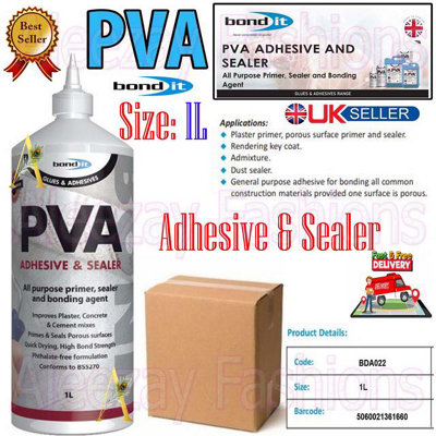 Bond It PVA BOND Adhesive Sealer All Purpose Primer Bonding Agent White ...