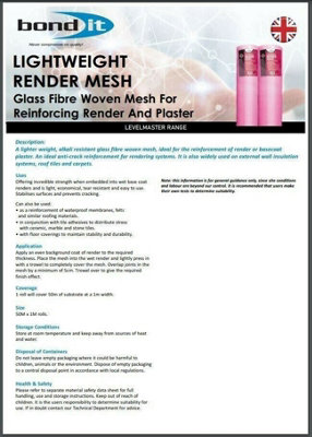 Bond It Resistant Glass Fibre Woven Render Reinforcing Monster Mesh ...