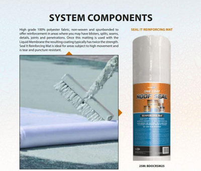 Bond It Roof Seal Seal It Reinforcing Mat Heavy Duty Liquid Membrane ...