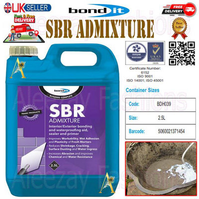 Bond It SBR Waterproof Concrete Latex Admixture Wall & Floor Bonding Agent 2.5L