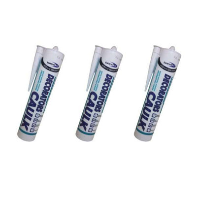 Bond It White Caulk Mate EU3 Cartridge 310ml (Pack of 3)
