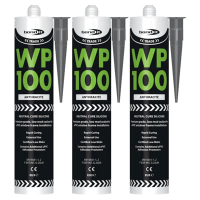 Bond It WP100 EU3 Premium Neutral Cure Oxime Silicone Sealant - 3x ...