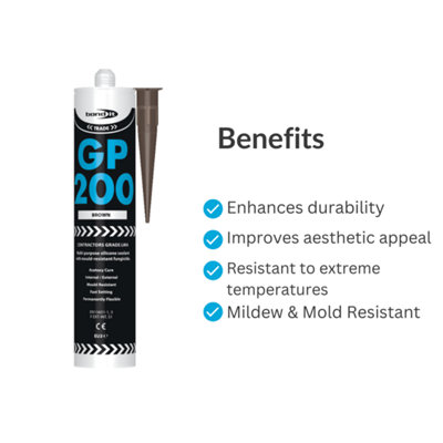 BONDIT GP200 BROWN GENERAL PURPOSE SILICONE SEALANT 275ML
