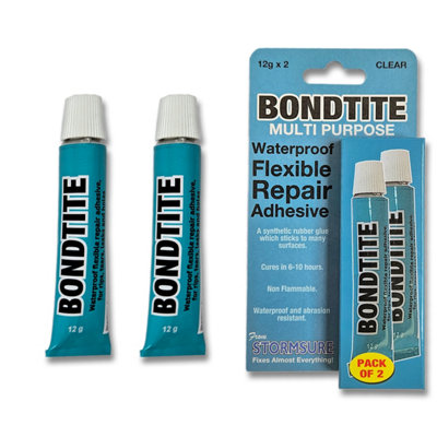 Bondtite Flexible Repair Adhesive 12g (Pack of 2) - Great for a ...