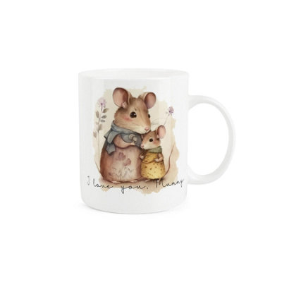 Bone China Mouse Love You Mug - Mummy Cup for Mothers Day