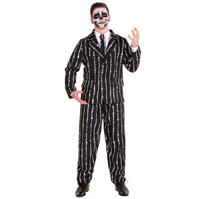 Bone Suit - Halloween fancy dress costume for men - black XL