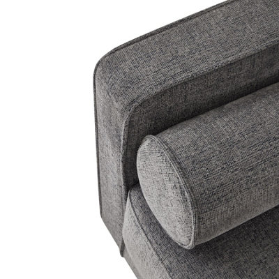 Bongola Grey Large 3-Seater Fabric Sofa with Deep Cushions and Modern ...