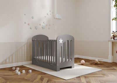 Bonnie Baby Cot Grey with Drawer
