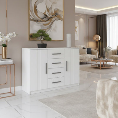 BONO BO 01 K2D4SZ MODERN CHEST OF DRAWERS WITH 2 DOORS AND 4 STORAGE ...