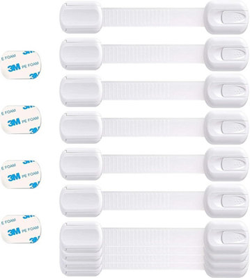 BOOBOO (10 PACK) CHILD SAFETY CUPBOARD DOOR STRAP LOCKS BABY PROOF YOUR ...