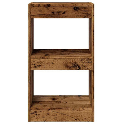 Book Cabinet Room Divider Old Wood 40x30x72 cm