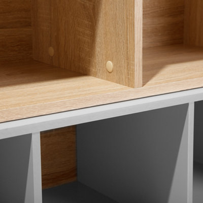 Bookcase ALLOA Engineered Wood Light Brown/ White