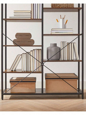 Bookcase, Bookshelf 5 Storey Standing Display Storage Rack, Simple ...