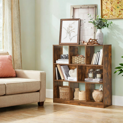 Bookcase, Bookshelf, Freestanding Storage Unit, 8 Open Compartments ...