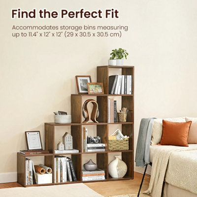 Bookcase With 10 Compartments, Shelf With Open Lockers, Storage Unit ...