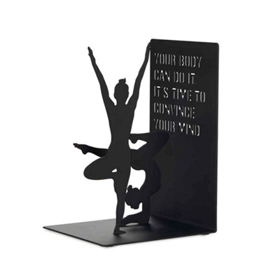 Bookend Decorative Silhouette Ballet Dancer Contortion Yoga Poses Book ...