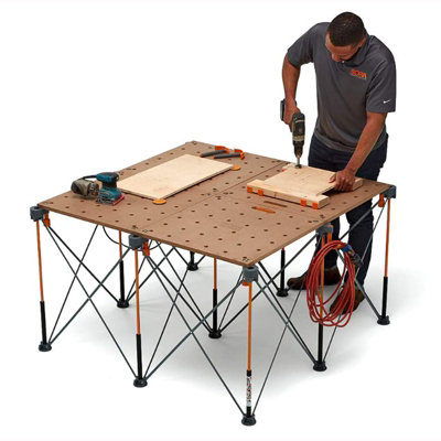 BORA BOR-CK22TM Centipede 2x4ft Table Top Workbench Top 20mm Dog Holes ...