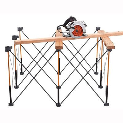 BORA Centipede Portable Work Stand, Includes 4 X-Cups, 4 Quick Clamps ...