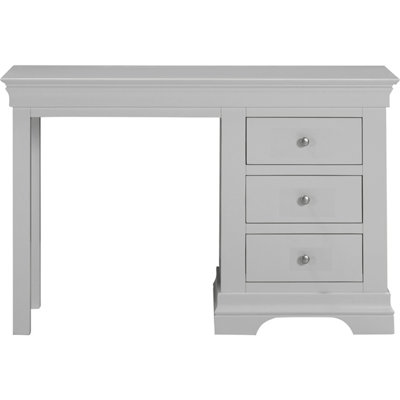 Bordeaux 3 Drawer Dressing Table Pebble Grey (Fully Assembled )
