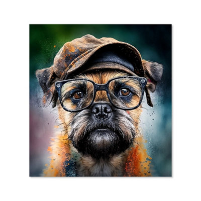 Border Terrier Dog Splashart Premium Glass Kitchen Splashback W700mm x ...