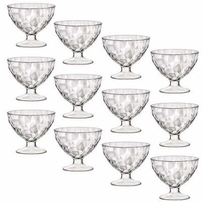 BORMIOLI ROCCO 36cl Glass Ice Cream Sundae Glasses Appetizer Dessert ...