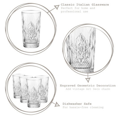 Bormioli Rocco 8 Piece Bartender Stone Glassware Set