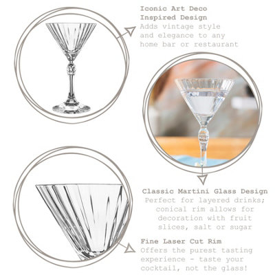 Bormioli Rocco America '20s Martini Glasses - 155ml - Clear - Pack of 6