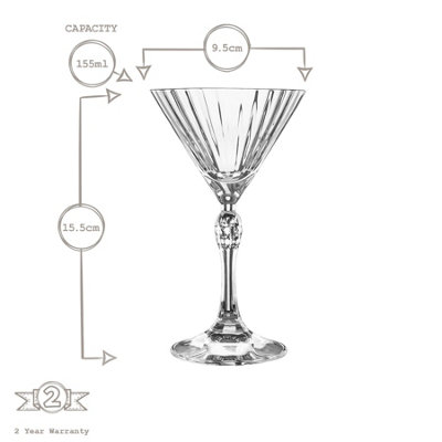 Bormioli Rocco America '20s Martini Glasses - 155ml - Clear - Pack of 6