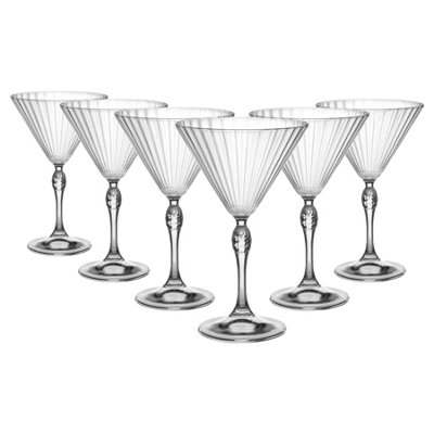 Bormioli Rocco America '20s Martini Glasses - 250ml - Clear - Pack of 6