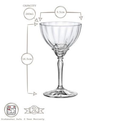 Bormioli Rocco Florian Champagne Cocktail Saucers - 240ml - Clear ...