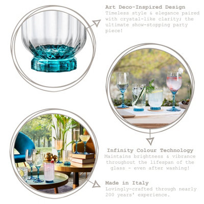 Bormioli Rocco Florian Whisky Glasses - 300ml - Blue - Pack of 6