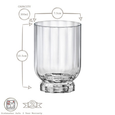 Bormioli Rocco Florian Whisky Glasses - 300ml - Blue - Pack of 6