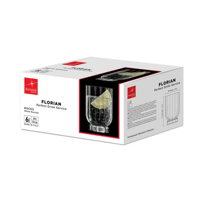 Bormioli Rocco Florian Whisky Glasses - 300ml - Clear - Pack of 6