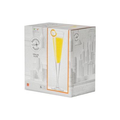 Bormioli Rocco Ypsilon Champagne Flutes - 160ml - Pack of 6