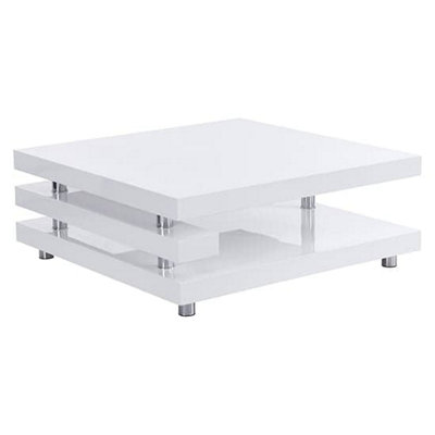 Borneo High Gloss Coffee Table Square In White