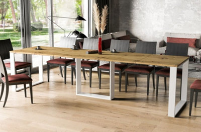 BORYS Modern Extendable Dining Table 130 and 210x80 cm Artisan Oak ...