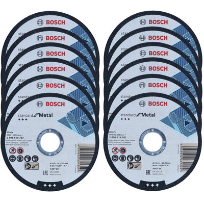 Bosch 125mm 5.5" Thin Slit Cutting Discs 1mm Wheel Metal Steel ...