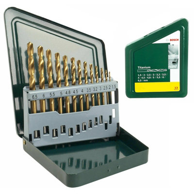 Bosch 13 Piece HSS Titanium Drill Bit Set 2607019436 In Case