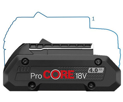 Bosch 1600A016GB ProCORE GBA 18v 4.0Ah Lithium Ion Battery & Charger Kit