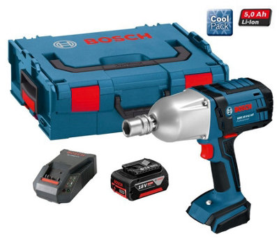 Bosch 18v GDS 18V-LI HT Cordless Impact Wrench + 1 x 6.0ah, Charger ...