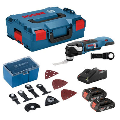 Bosch 18v GOP Multi Tool Cutter GOP18V-28 + 2 x 2.0ah Lithium Ion Batts ...