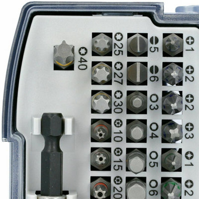 Bosch 2607017319 32 Piece Screwdriver Drill Bit Set Colour Coded ...