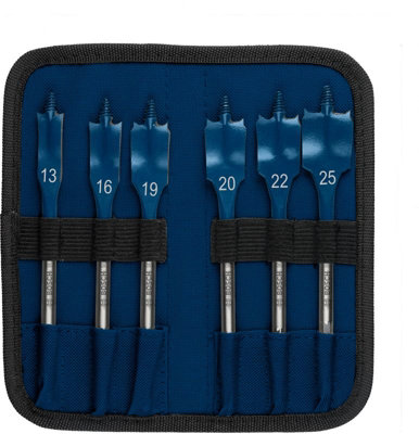 Bosch 2608900333 EXPERT Self Cut Speed Spade Drill Bit Set, 6 Piece ...