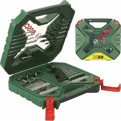 Bosch 60 Piece X Line Classic Drill And Screwdriver Bit Set Nutsetters